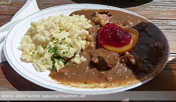 Hirschgulasch - Rezept - Steirische Spezialitäten